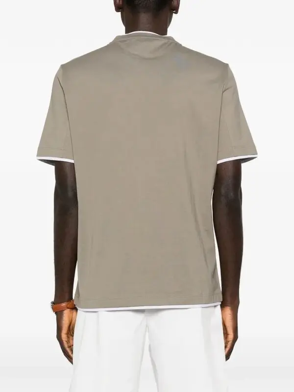 Brunello Cucinelli T-shirt With Faux-layering - Multicolor