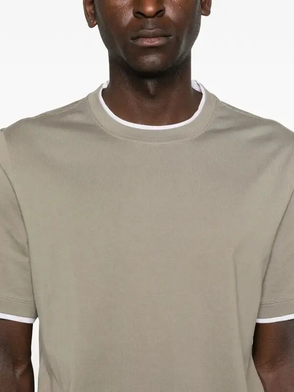 Brunello Cucinelli T-shirt With Faux-layering - Multicolor