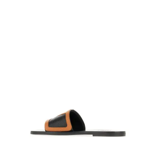 Valentino Garavani Goatskin Vlogo Signature Slides - Black