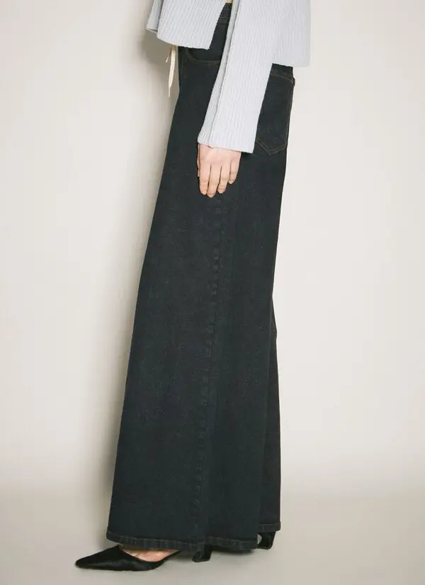 Marni Wide-leg Stretch Jeans With Integrated Belt