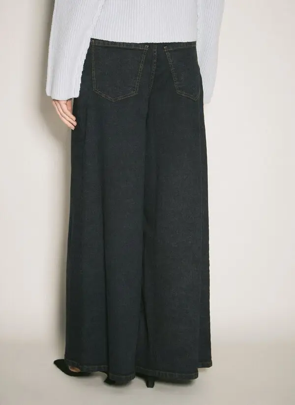 Marni Wide-leg Stretch Jeans With Integrated Belt