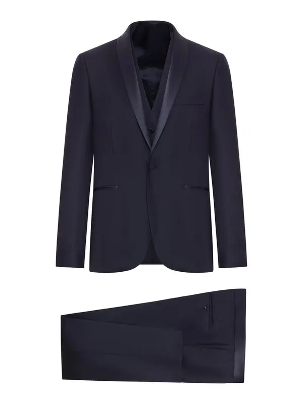 Tagliatore Bruce Wool Tuxedo - Blue