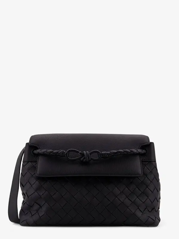 Bottega Veneta Andiamo Leather Shoulder Bag With Intrecciato Pattern - Multicolor