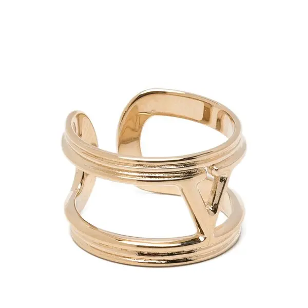Valentino Garavani Tone Cut-out Open Band Ring - Gold
