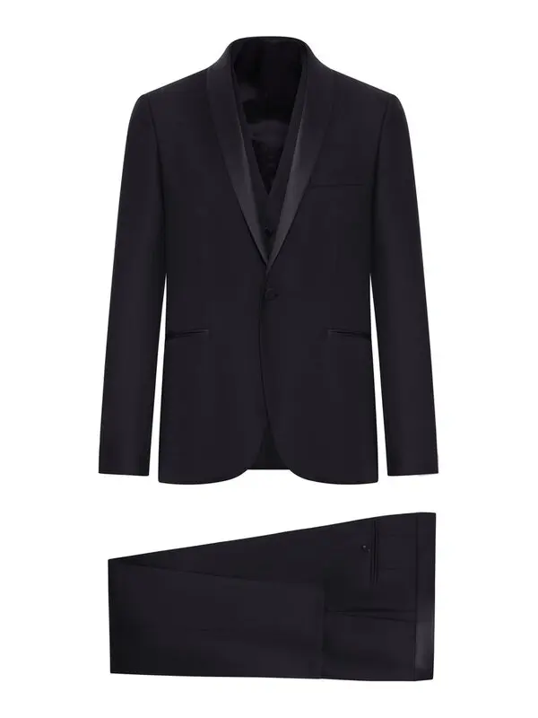 Tagliatore Bruce Wool Tuxedo - Black