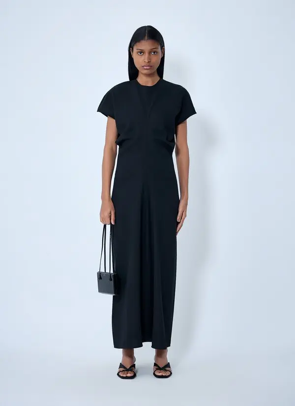 TOTEME Slouch Wool Maxi Dress - Black