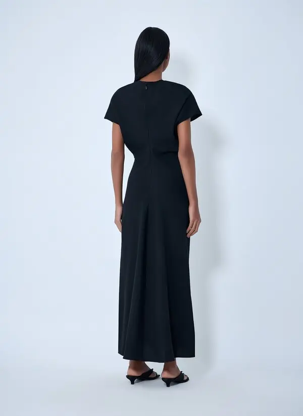 TOTEME Slouch Wool Maxi Dress - Black