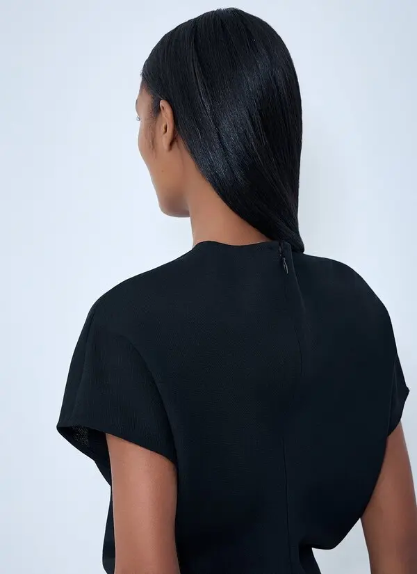 TOTEME Slouch Wool Maxi Dress - Black