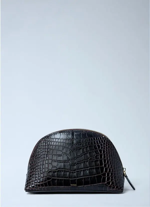 TOTEME Croc-embossed Leather Dome Pouch
