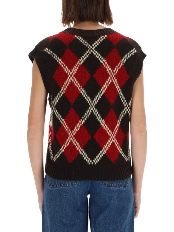 Guest In Residence Argyle Wool-cashmere Vest