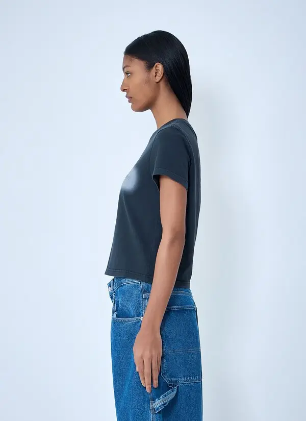 Alexander Wang Cotton Jersey Logo T-shirt - Gray