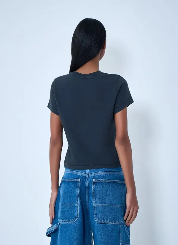 Alexander Wang Cotton Jersey Logo T-shirt - Gray