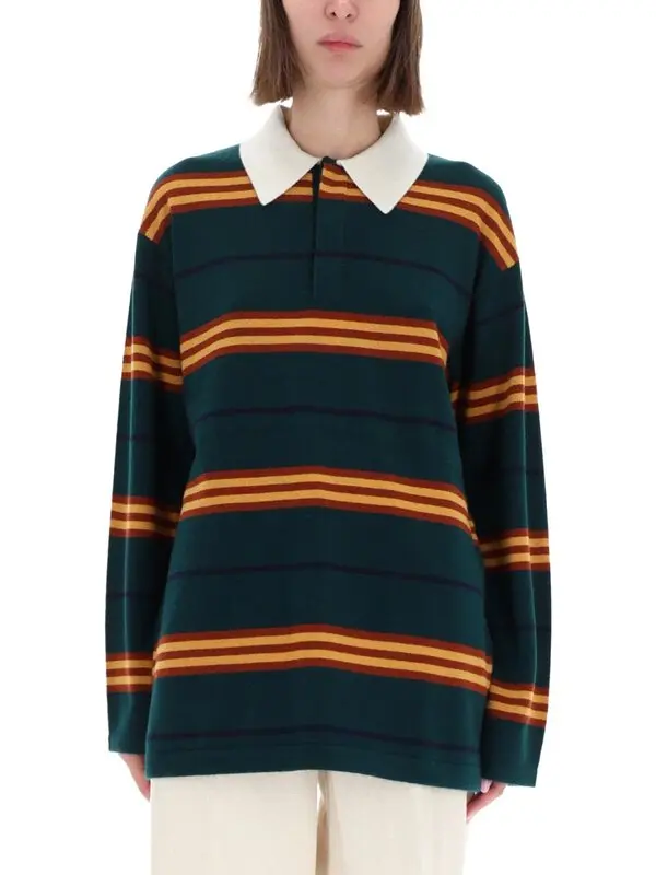 Guest In Residence Striped Rugby Polo Shirt - Multicolor