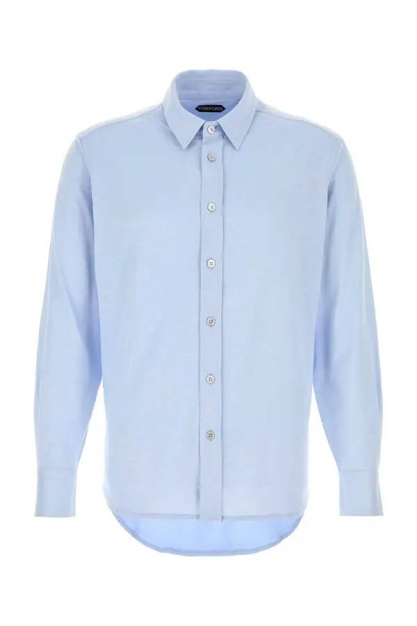 TOM FORD Powder Silk Blend Shirt - Blue