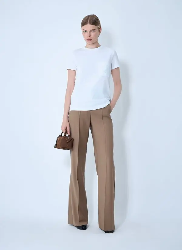 Max Mara Tailored Wool Grain-de-poudre Pants - Brown