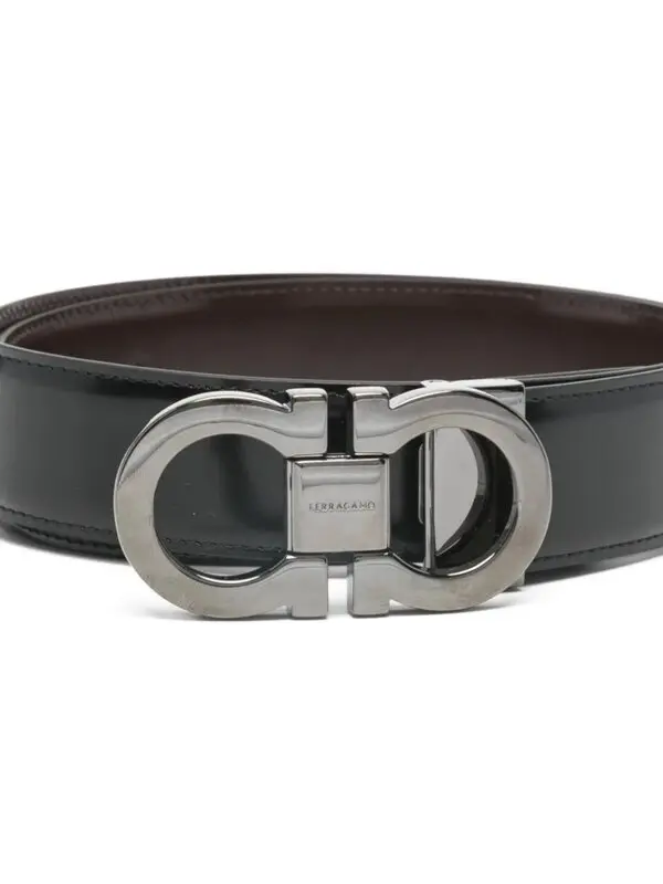 FERRAGAMO Gancini Leather Belt - Multicolor