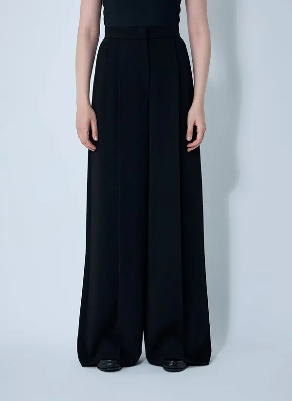 Max Mara Tailored High-waisted Wide-leg Trousers - Black