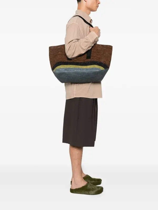 Loewe Fold Raffia Tote Bag