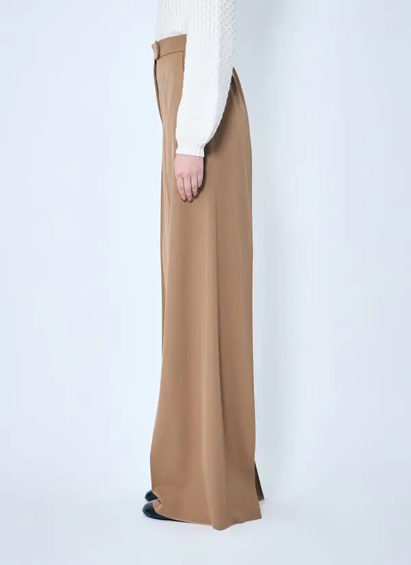 Max Mara Gabardine Wool Wide-leg Pants - Multicolor