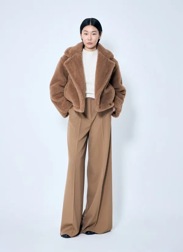 Max Mara Gabardine Wool Wide-leg Pants