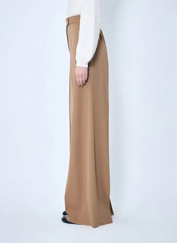 Max Mara Gabardine Wool Wide-leg Pants