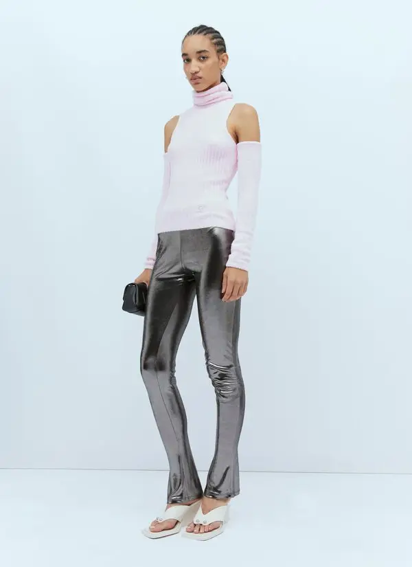 Blumarine Metallic Leggings - Silver