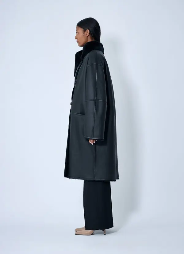TOTEME Shearling Wrap Coat