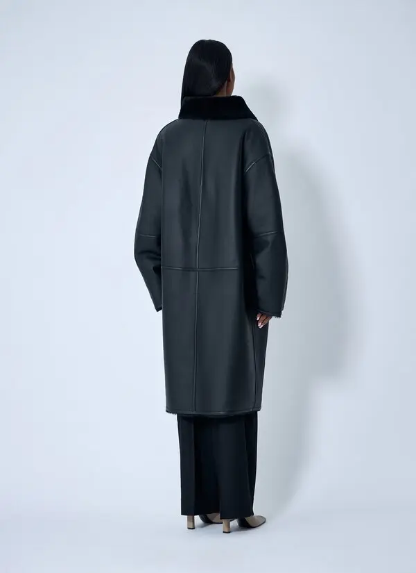 TOTEME Shearling Wrap Coat