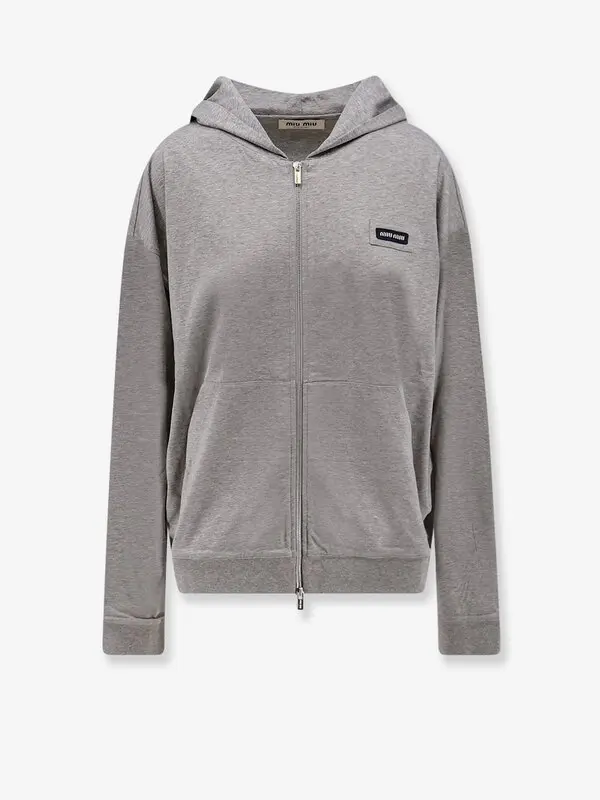 Miu Miu Melange Jersey Sweatshirt