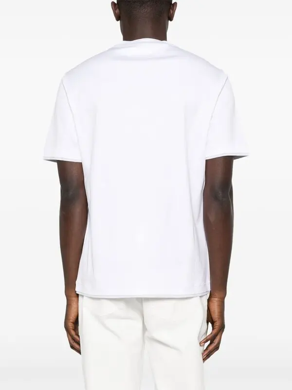 Brunello Cucinelli Logo Cotton T-shirt - Multicolor