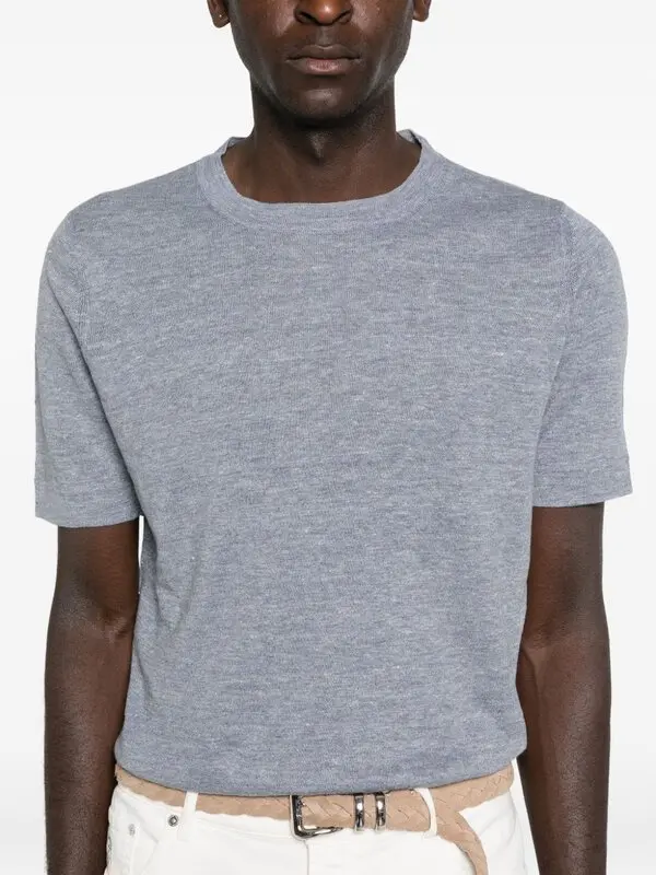 Brunello Cucinelli Fine Knit Linen Blend Sweater