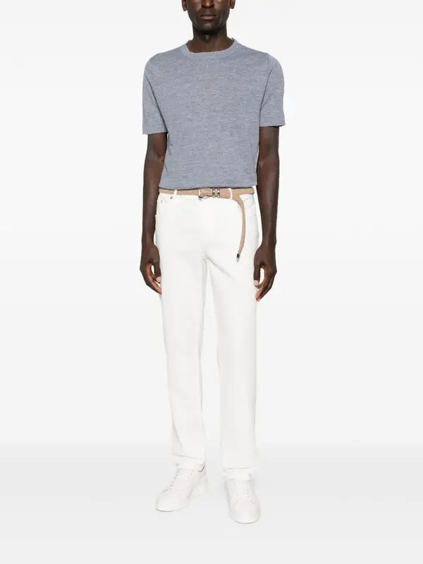 Brunello Cucinelli Fine Knit Linen Blend Sweater
