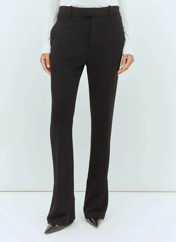 Bottega Veneta Matt Flared Pants - Black