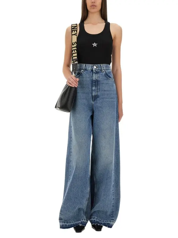 Stella McCartney Crystal Mini Star Tank Top - Black
