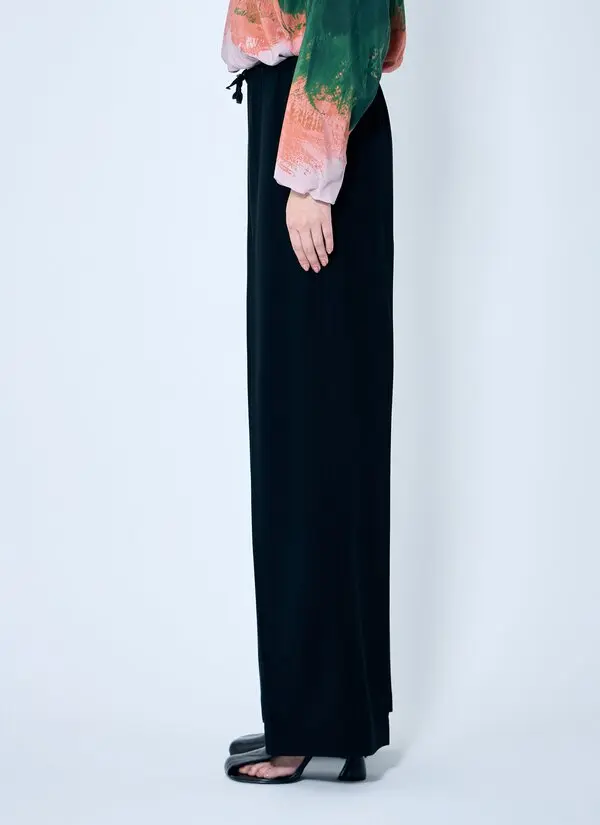 Dries Van Noten Wool Crepe Drawstring Pants