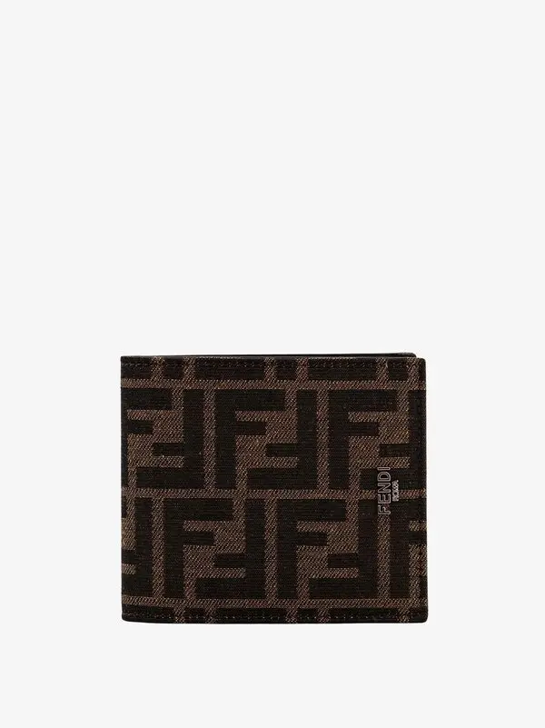 Fendi Bifold Wallet In Ff Jacquard Fabric - Multicolor