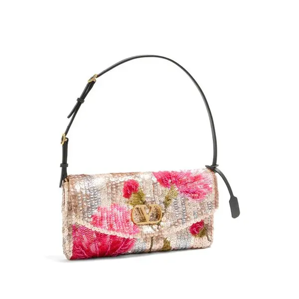 Valentino Garavani Calfskin Leather Shoulder Bag