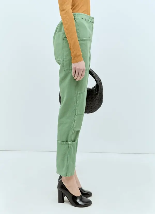 Max Mara Paneled Cotton Drill Pants