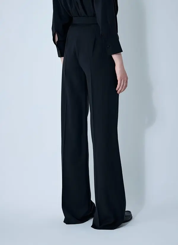 Max Mara Tailored Wool Grain-de-poudre High Waisted Pants
