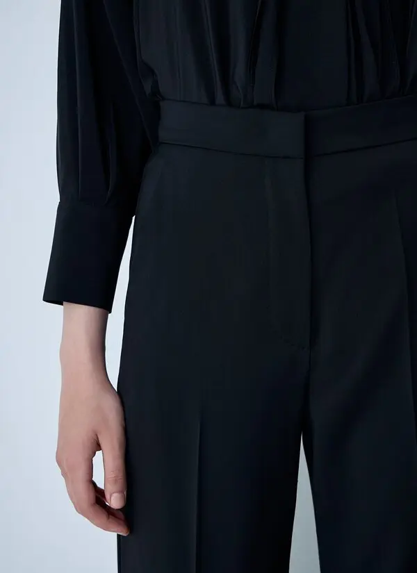 Max Mara Tailored Wool Grain-de-poudre High Waisted Pants