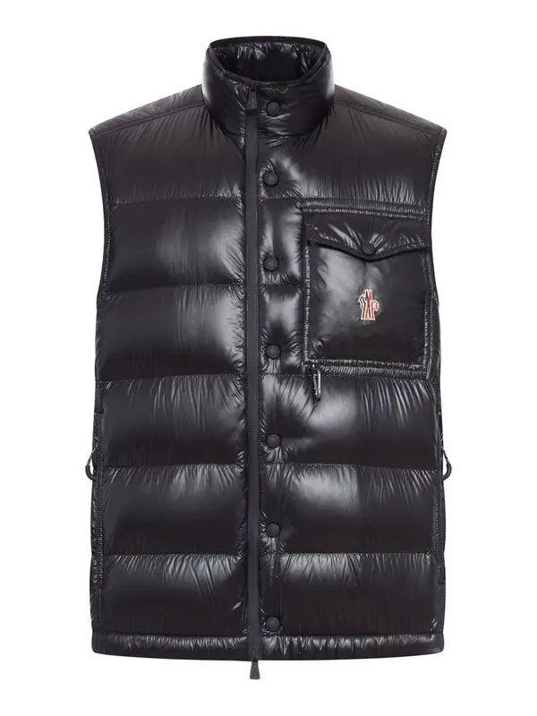 Moncler Padded High Neck Vest - Black