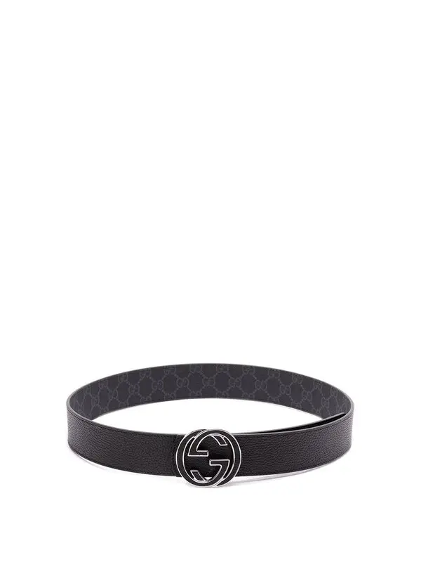 Gucci Reversible Belt With Interlocking G Buckle - Multicolor