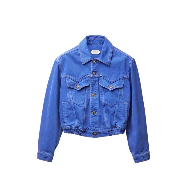Versace Sky Cotton Denim Jacket - Blue