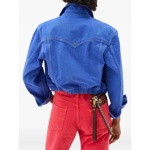 Versace Sky Cotton Denim Jacket - Blue