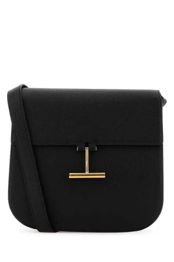 TOM FORD Leather Crossbody Bag - Black