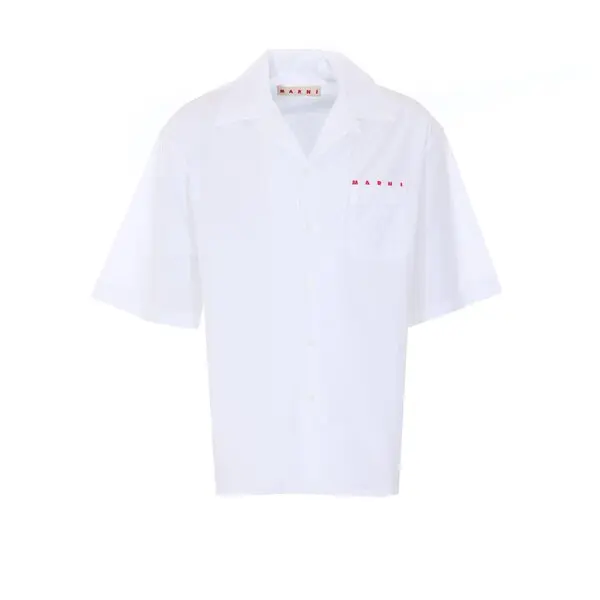 Marni Hidden Logo Bowling Shirt - White