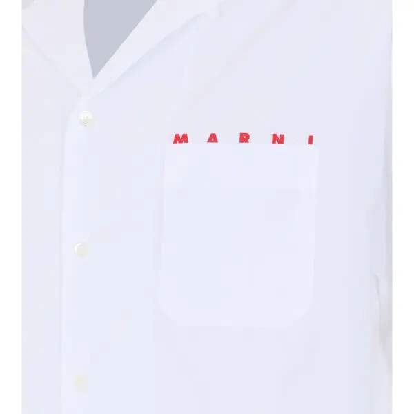 Marni Hidden Logo Bowling Shirt - White