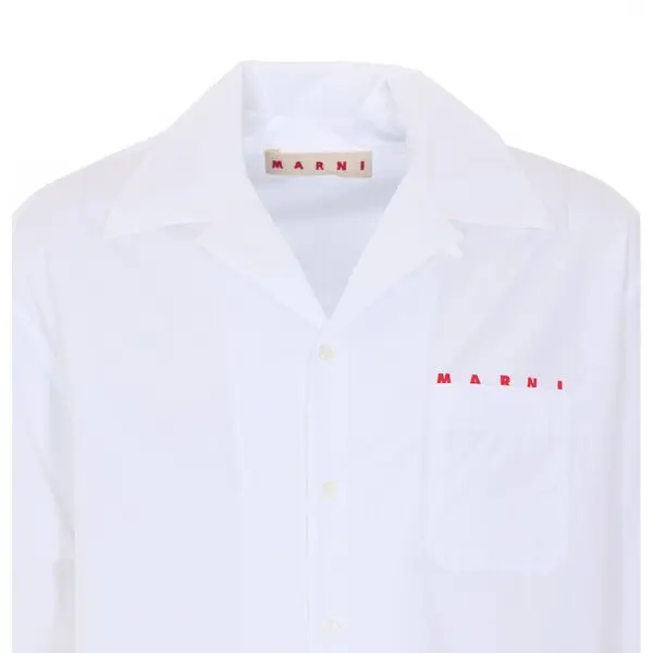 Marni Hidden Logo Bowling Shirt - White