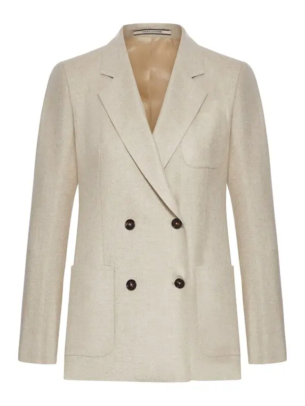 Tagliatore Double-breasted Silk Jacket - Multicolor