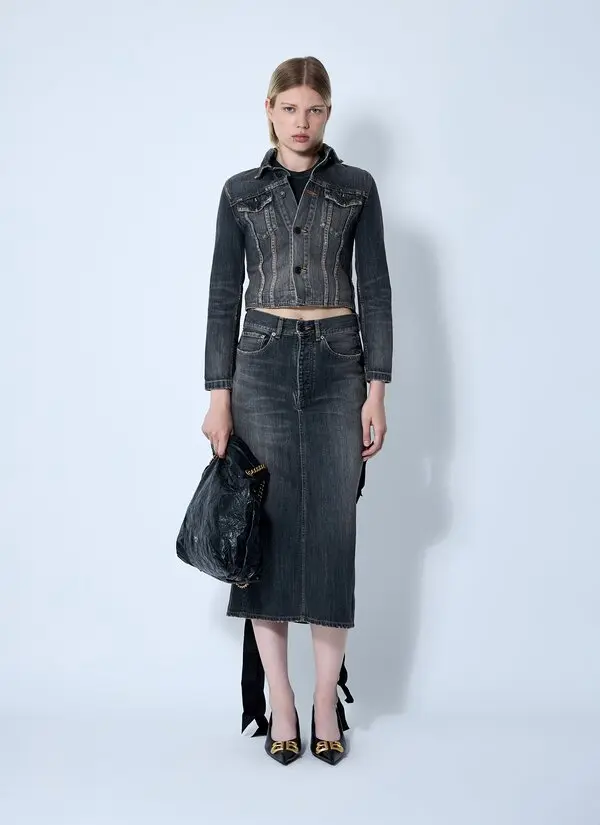Balenciaga Lace-up Denim Jacket